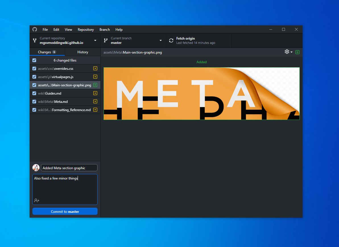 Using Github Desktop | MGSV Modding Wiki
