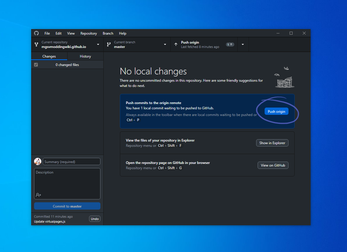 Using Github Desktop | MGSV Modding Wiki